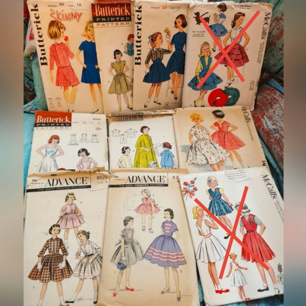 8 Vintage Retro Girls’ Sewing Patterns, 50s-60s, Mcca… - Gem